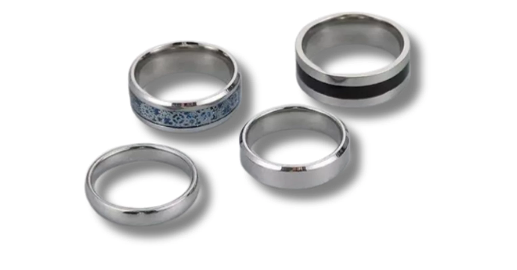 Férfi acél gyűrű szett – Letisztult, modern elegancia